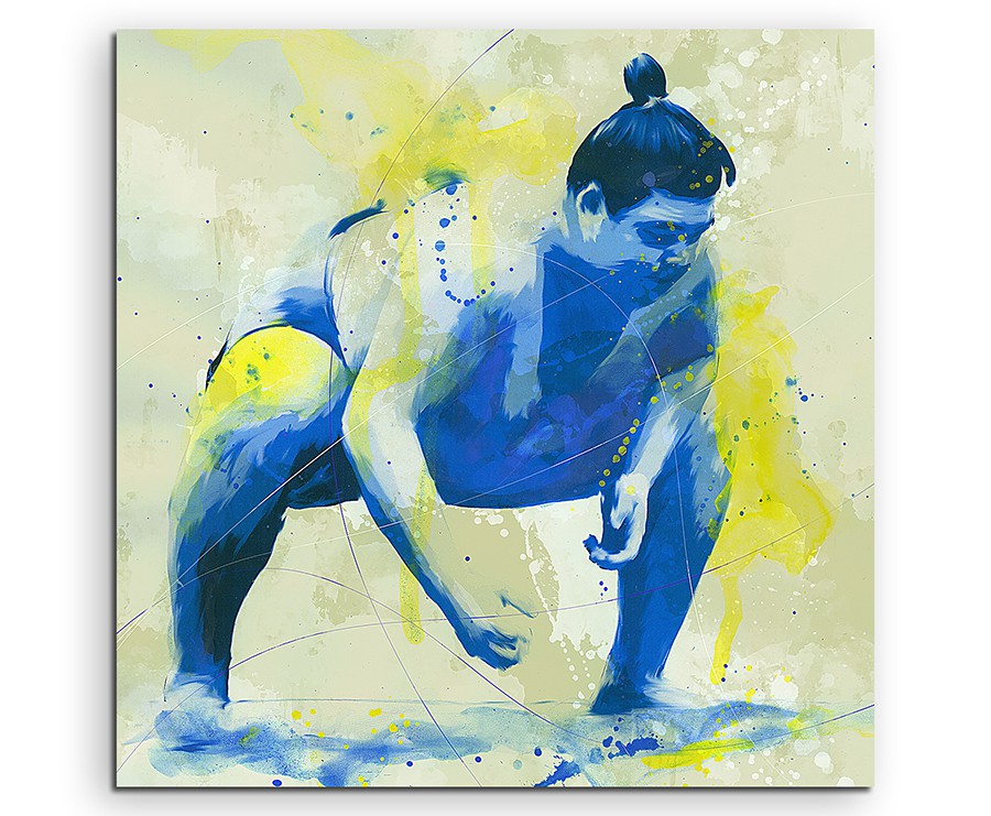 Sumo Ringer 60x60cm SPORTBILDER Splash Art Wandbild Aquarell Art ...